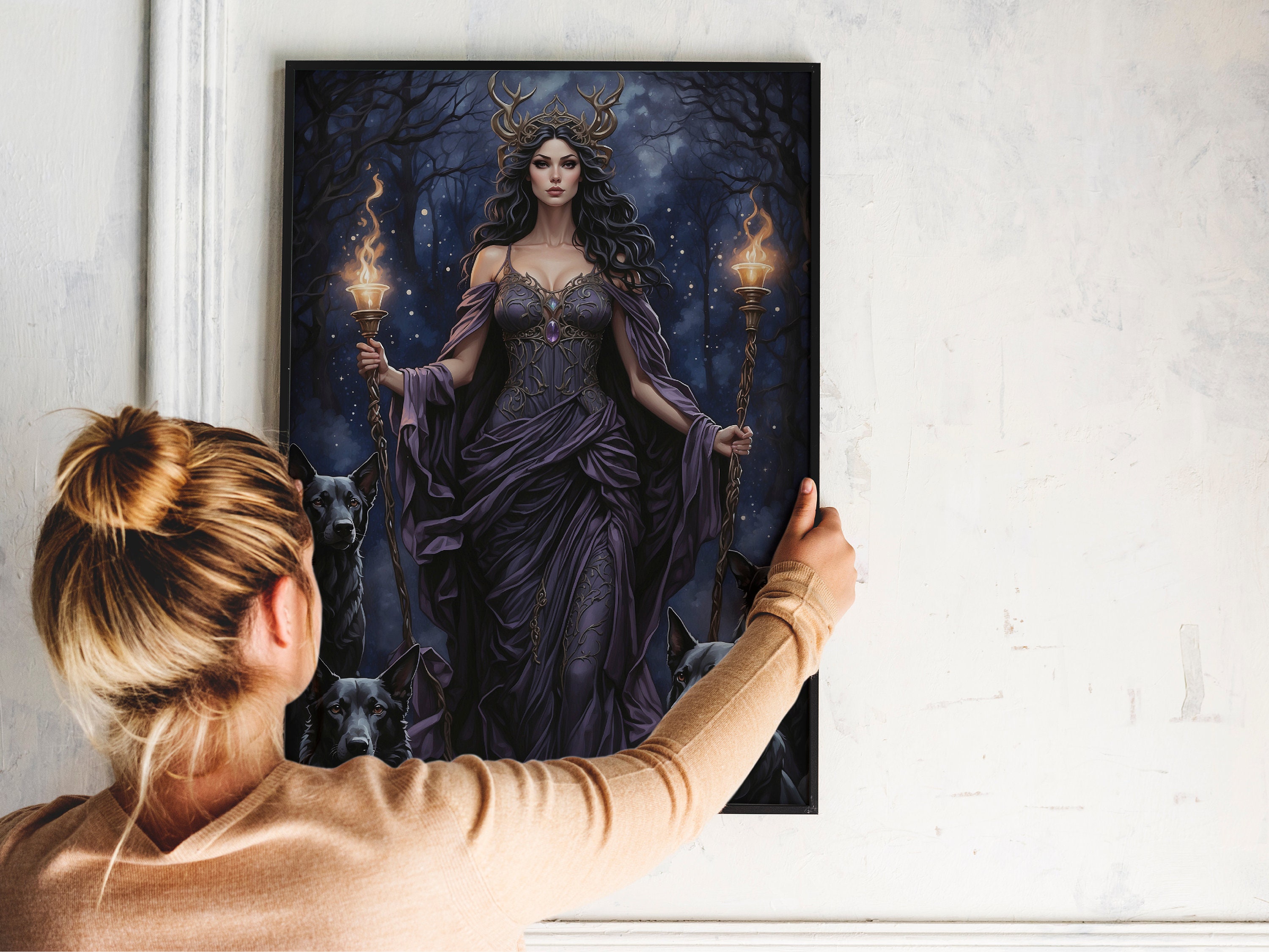 Hecate Digital Art - Goddess of Witchcraft, Magic, Crossroad, Night ...