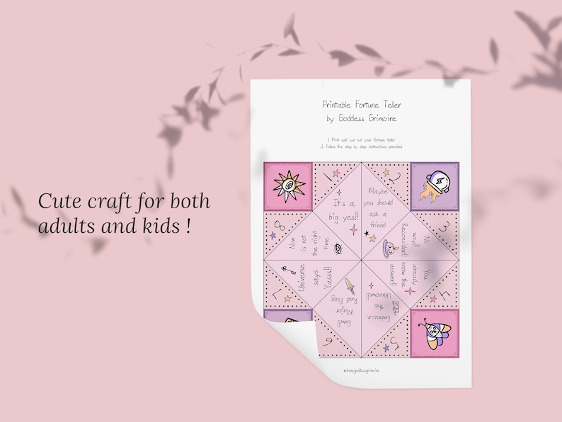Fortune Teller Printable - Cootie Catcher, Digital Download, Halloween ...