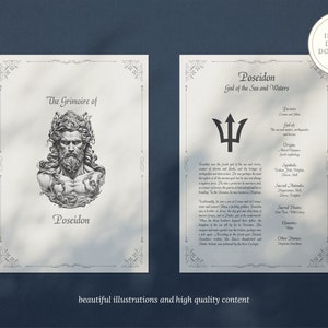 Poseidon - Grimoire Pages, Greek God, Olympian God, God of the Sea and ...