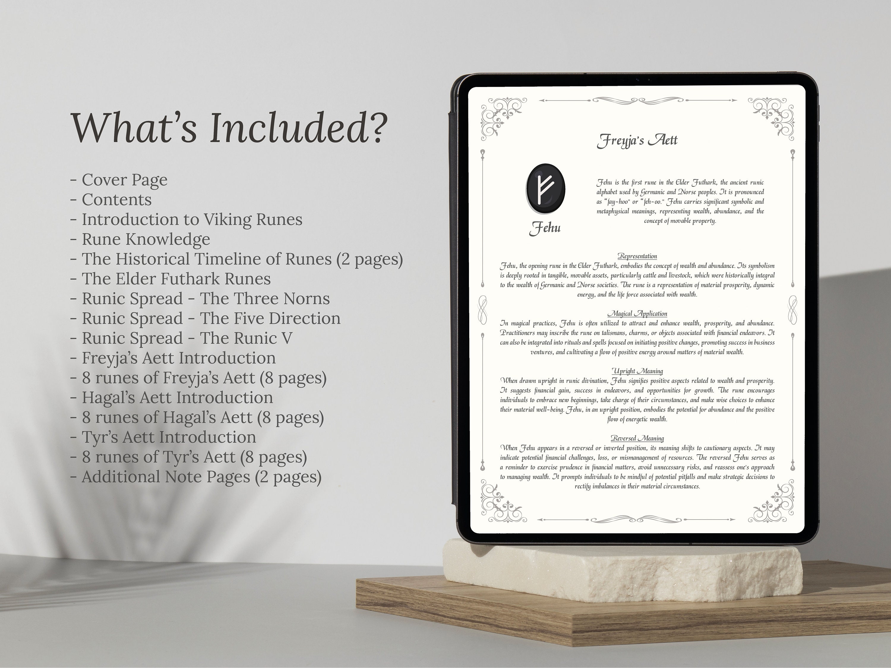 Rune Magick - Rune Stones Cheat Sheet - Printable Grimoire Page - Book ...