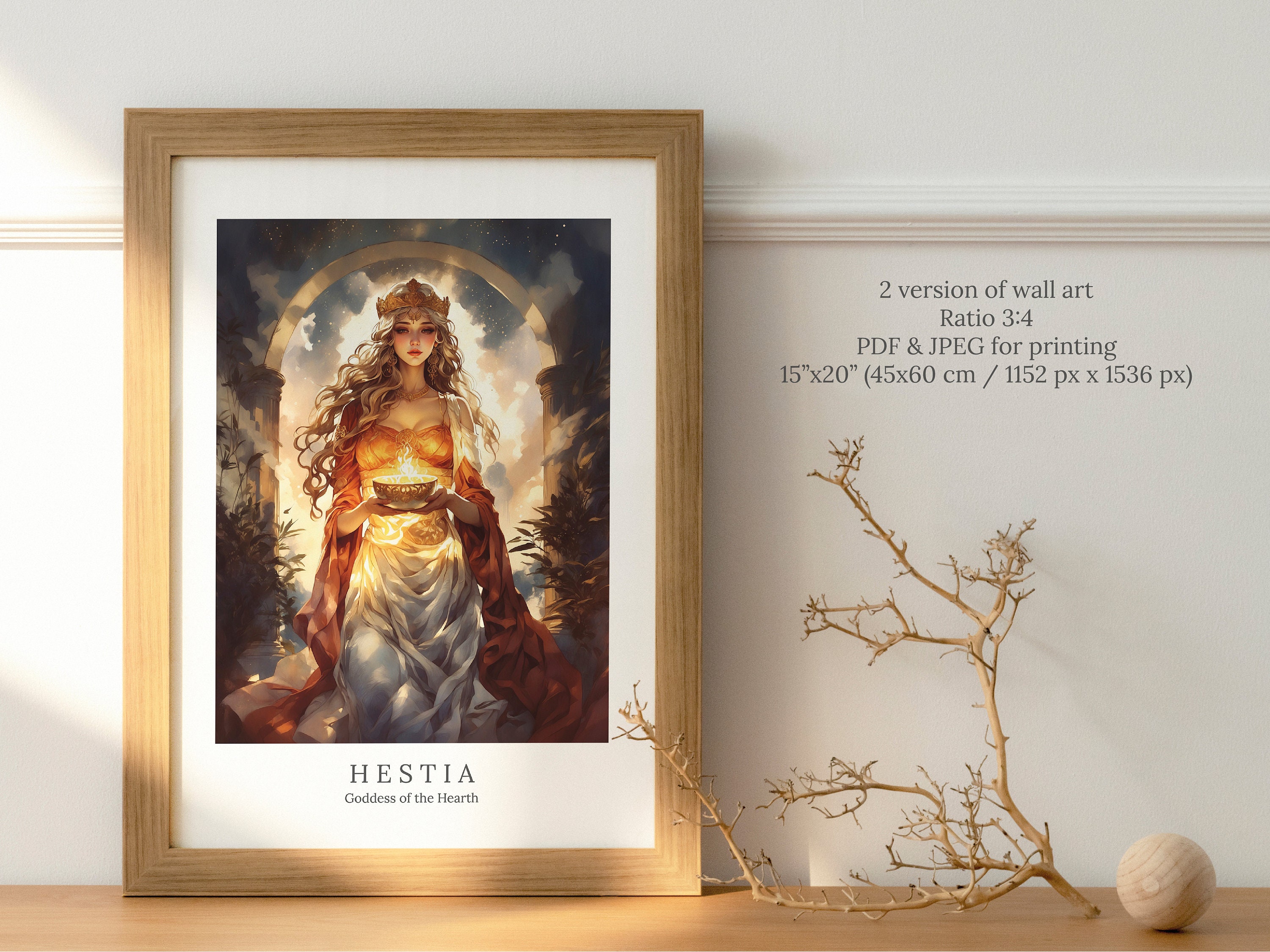 Hestia Digital Art - Goddess of the Hearth, Goddess of Home, Virgin ...