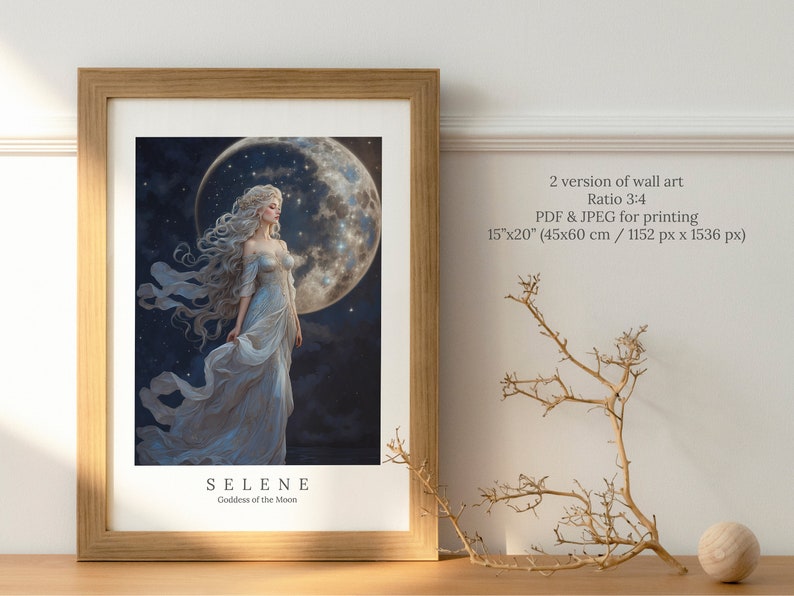 Selene Digital Art - Goddess of the Moon, Moon Goddess, Ancient Greek ...