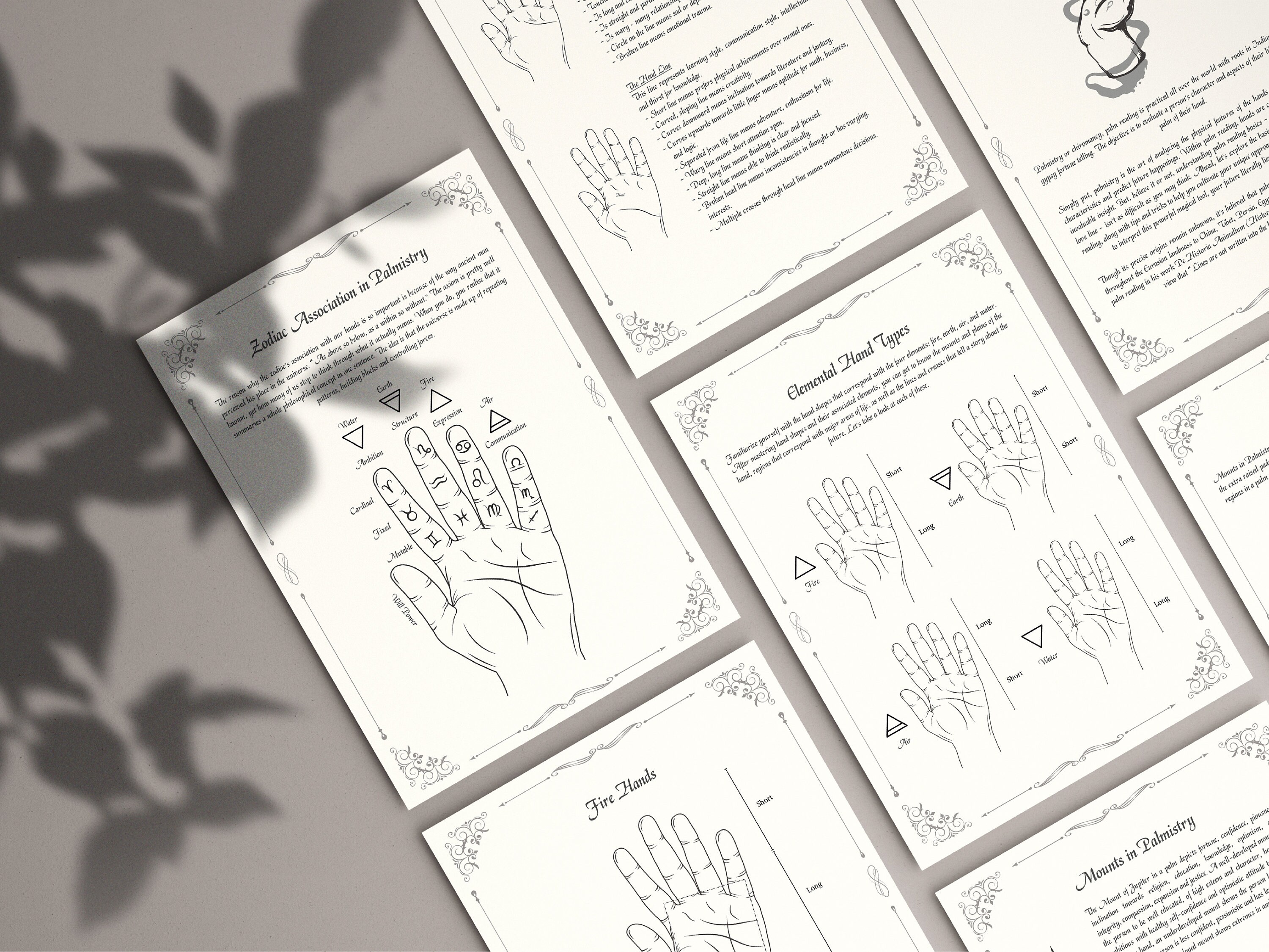 Palmistry Grimoire, Basics of Palm Reading, Witch Journal Grimoire Pages, Book of Shadows Pages ...