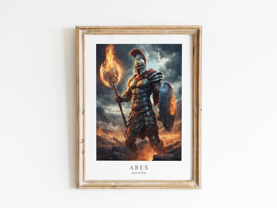 Ares Digital Art - God of War, God of Courage, Ares Painting, Ares Wall ...