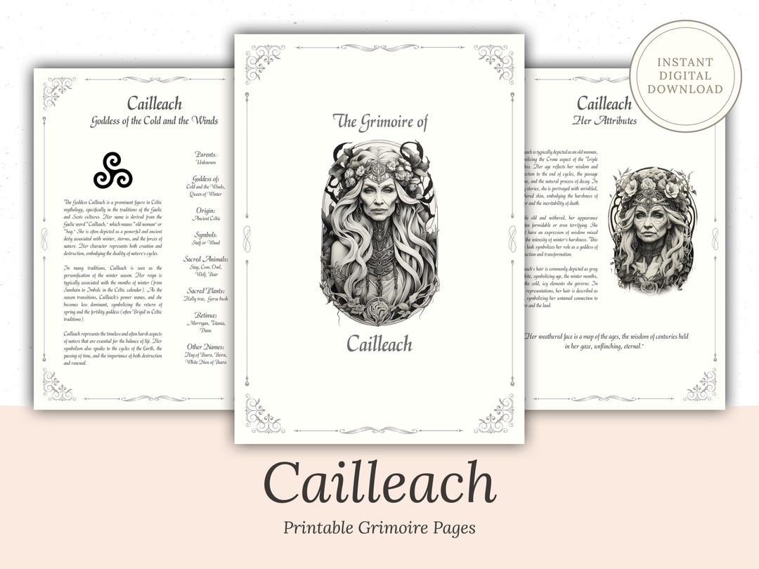 Cailleach - Grimoire Pages, Goddess of the Cold & Wind, Queen of Winter ...