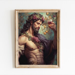 Dionysus God of Wine Digital Art – Ancient Greece Mythology (PDF & JPEG ...
