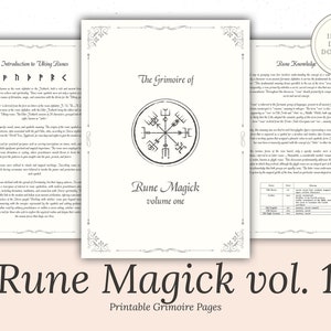 Rune Magick Rune Stones Cheat Sheet Printable Grimoire Page Book of ...