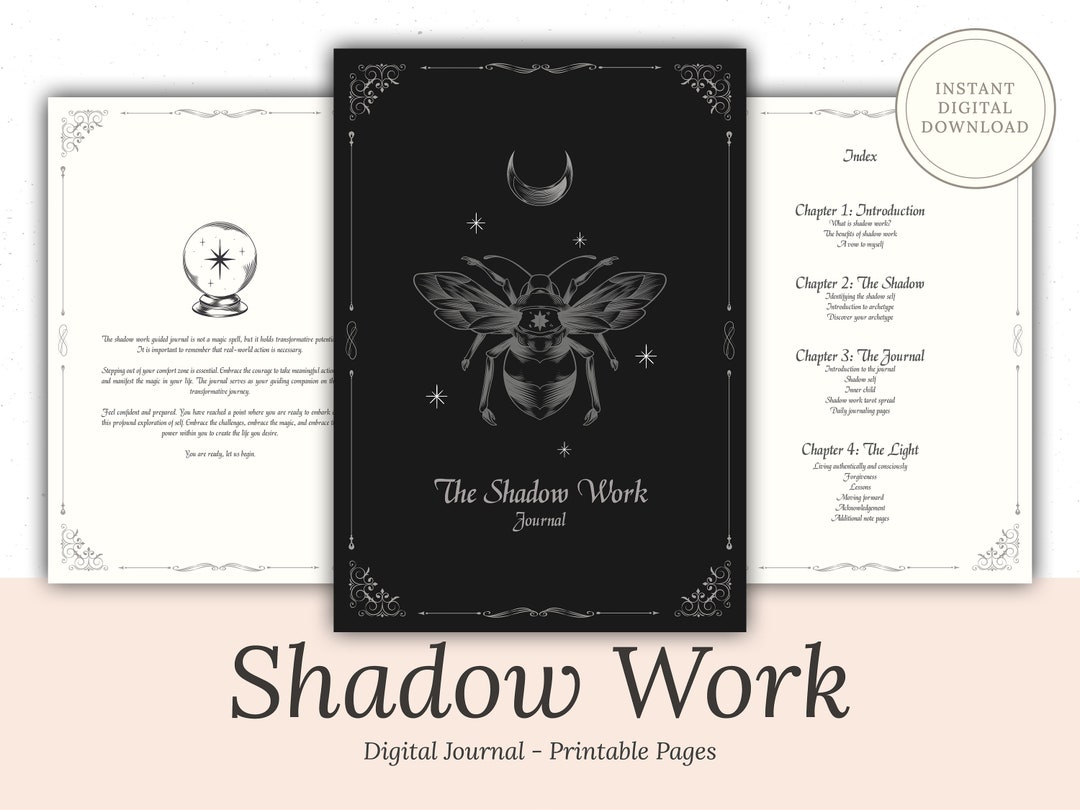Shadow Work Journal, Printable & Digital Grimoire Pages, Book of ...