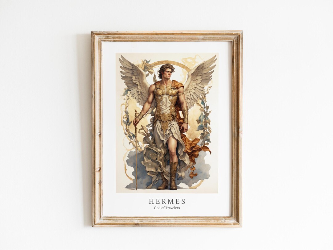 Hermes God Art Print – Greek Mythology Altar Decor (digital Download ...