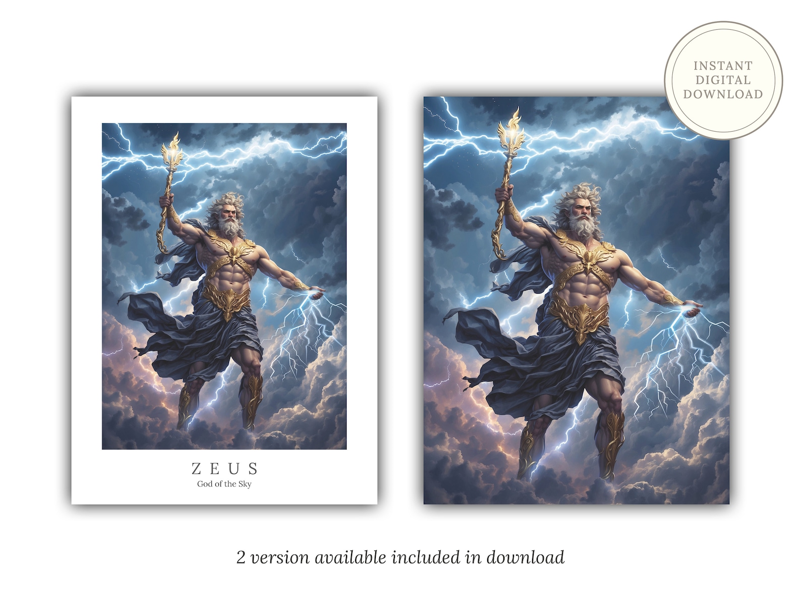 Zeus Digital Art - God of the Sky, God of Thunder, God of Order, Zeus ...