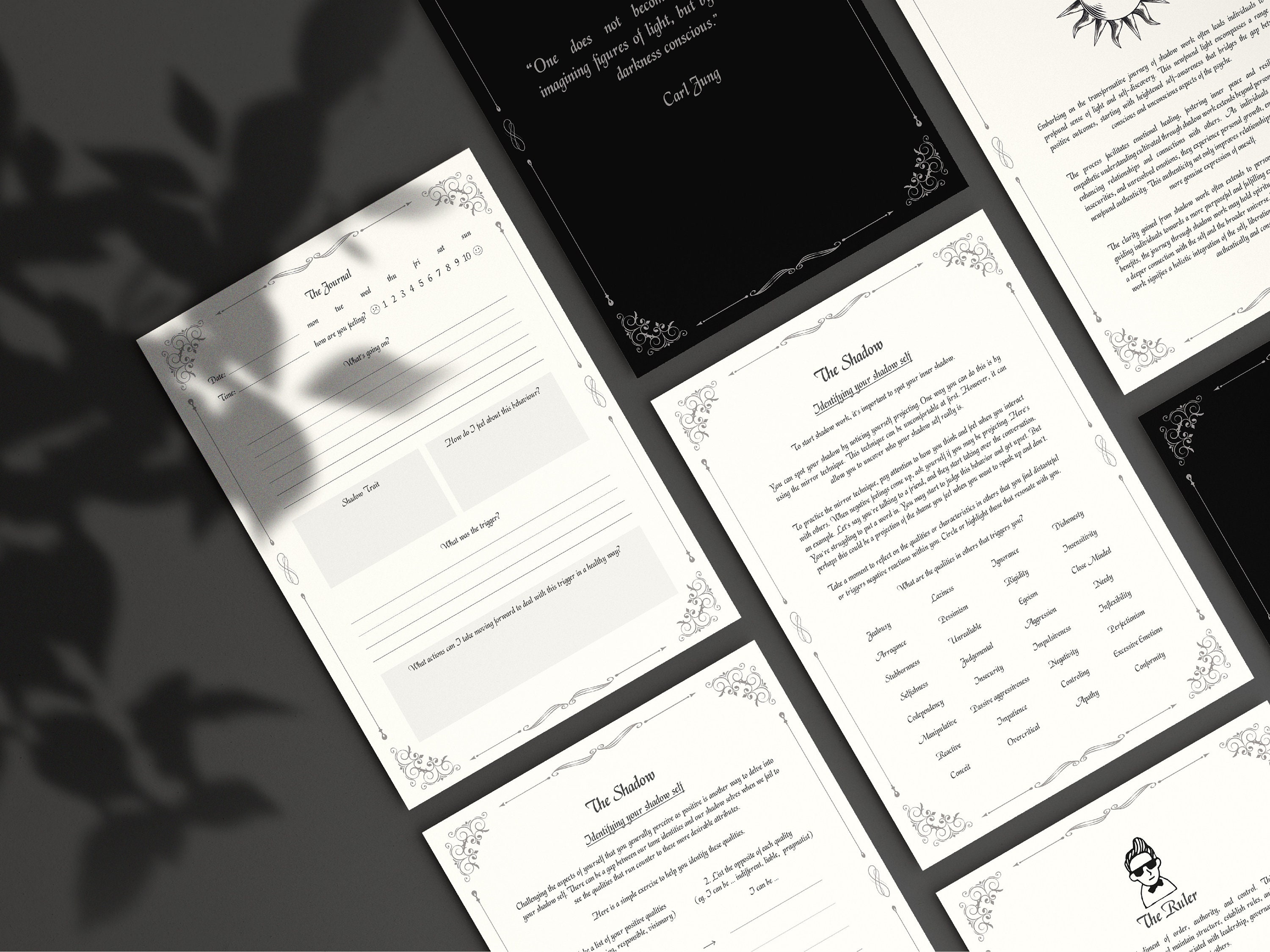 Shadow Work Journal, Printable & Digital Grimoire Pages, Book of ...