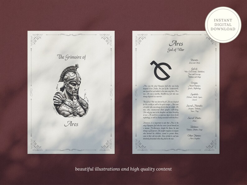 Ares - Grimoire Pages, God of War, God of Courage, God of Strength ...