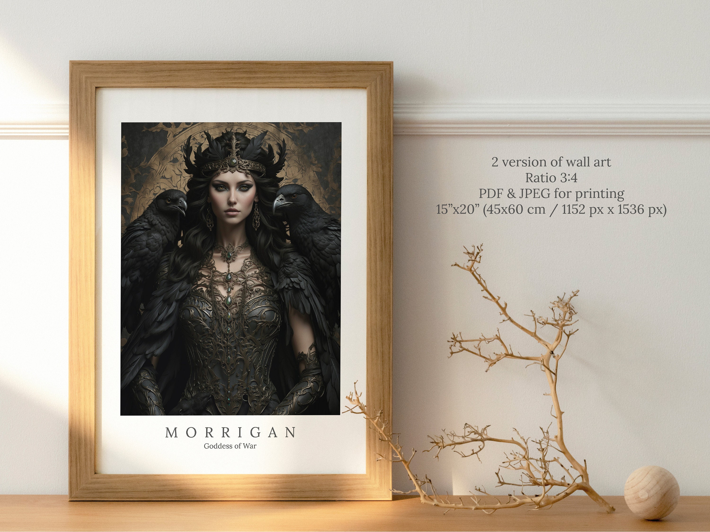 The Morrigan Digital Art Goddess of War, Goddess of Death, Morrigan ...