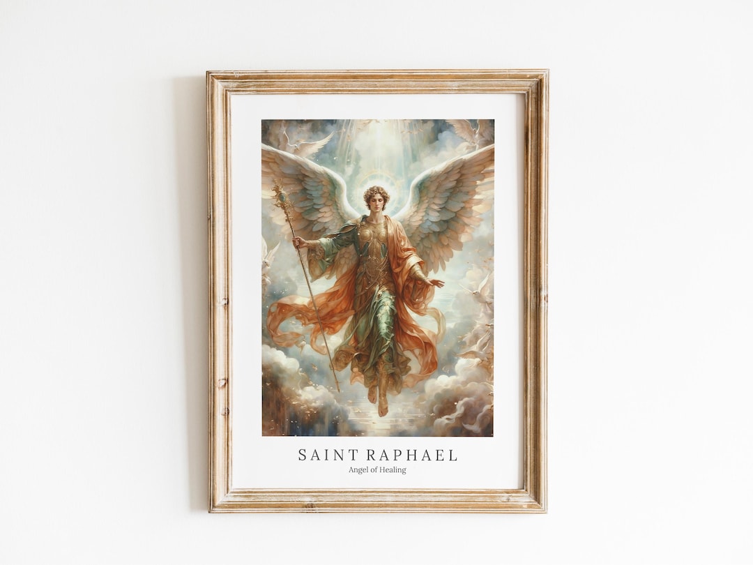 Archangel Raphael Digital Art - Saint Raphael, Angel of Healing ...