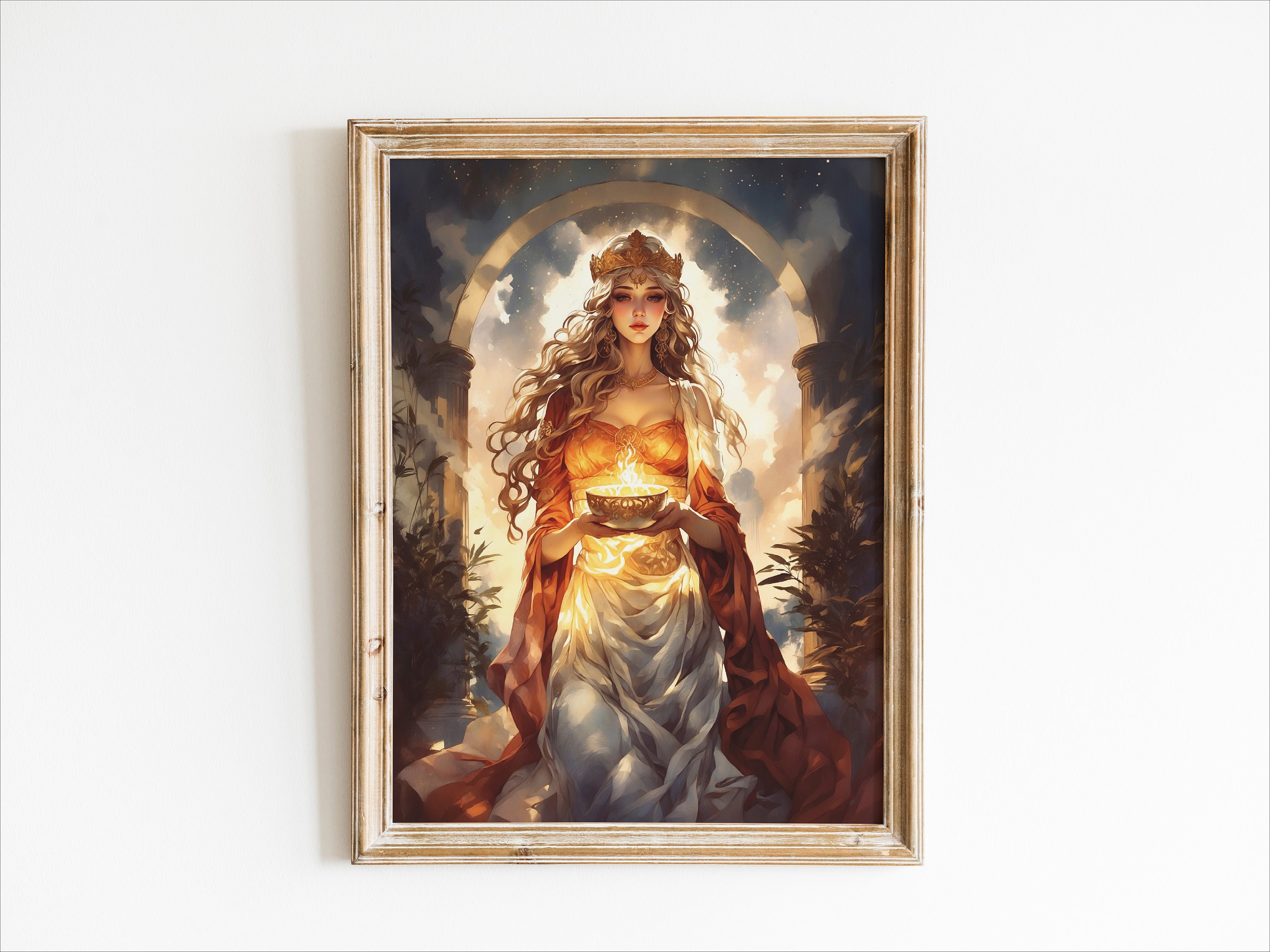 Hestia Digital Art - Goddess of the Hearth, Goddess of Home, Virgin ...