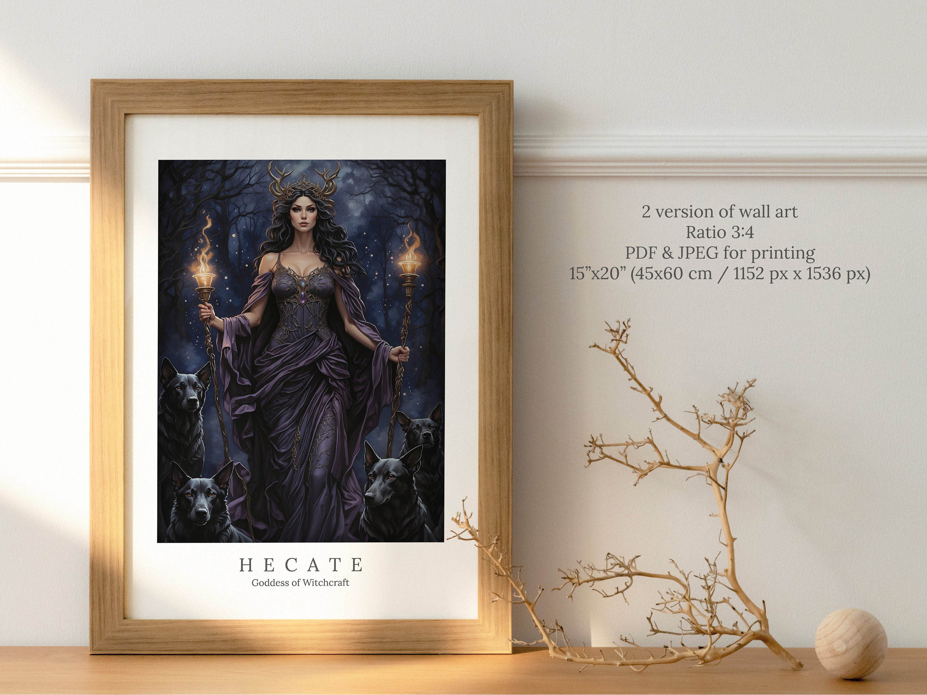 Hecate Goddess Art Print – Witchcraft Altar Decor (digital Download) - Etsy
