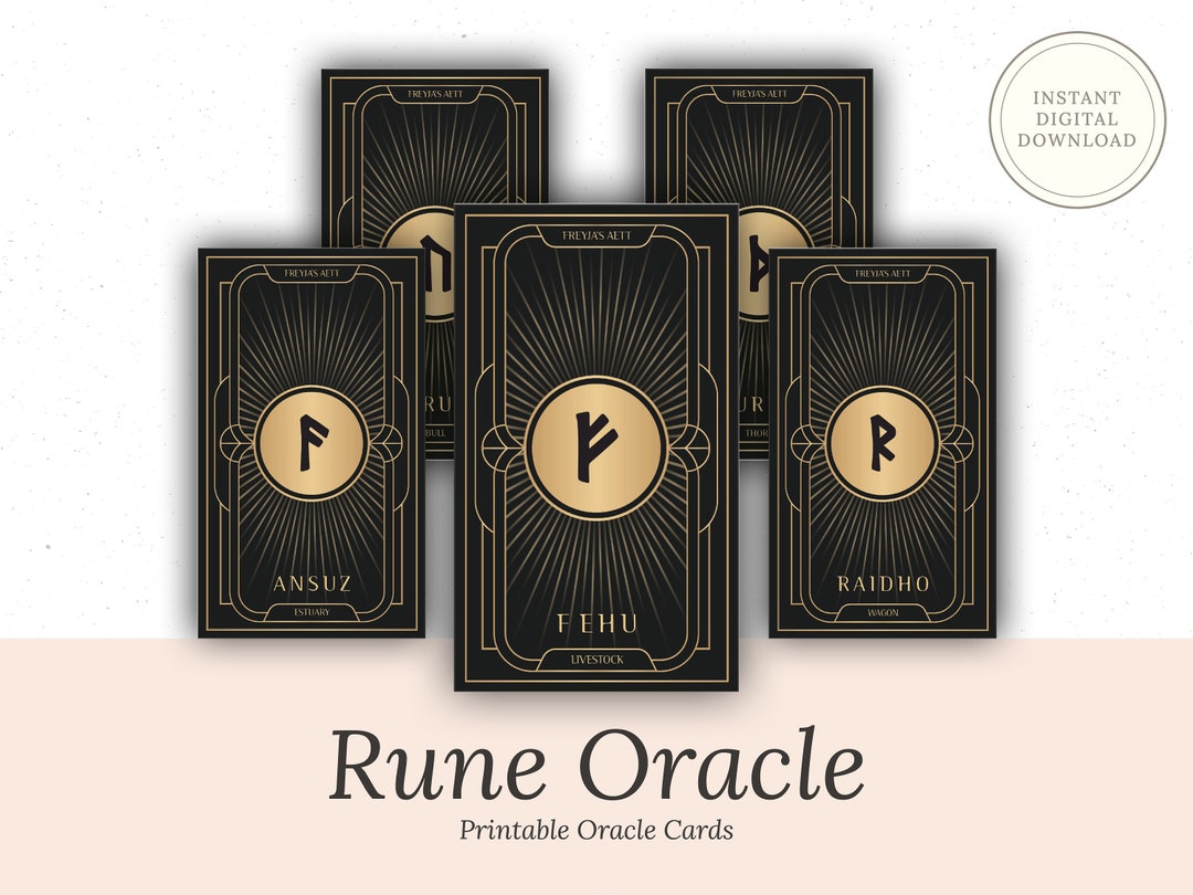 Rune Oracle Cards Elder Futhark Runes, Runic Divination, Norse Viking ...