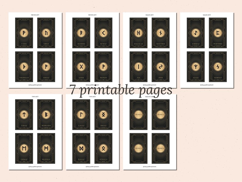 Rune Oracle Cards Elder Futhark Runes, Runic Divination, Norse Viking ...