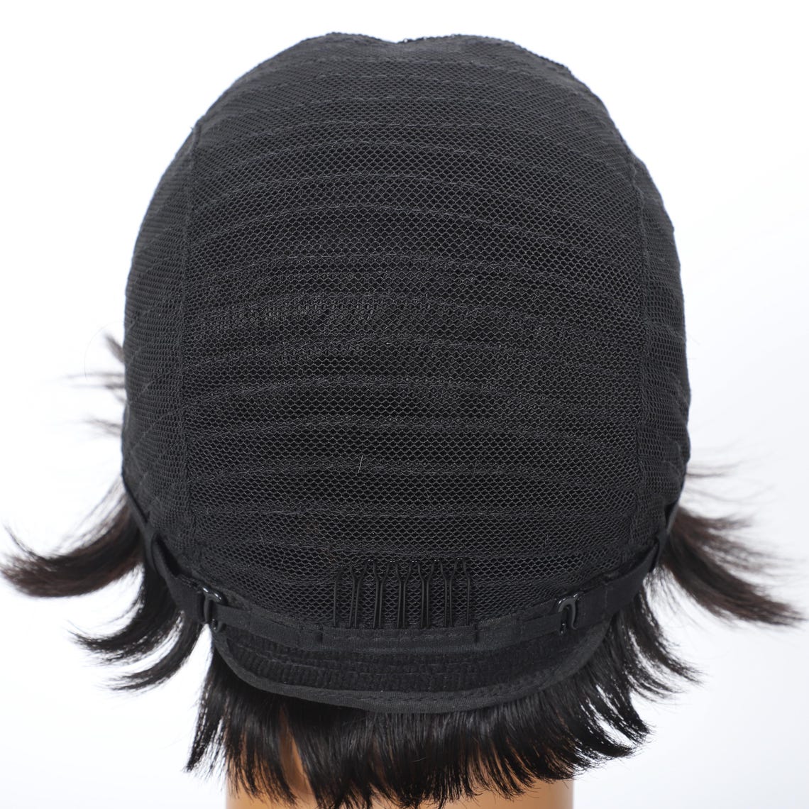 Natural Black Short Bobo Human Hair Wig - Etsy