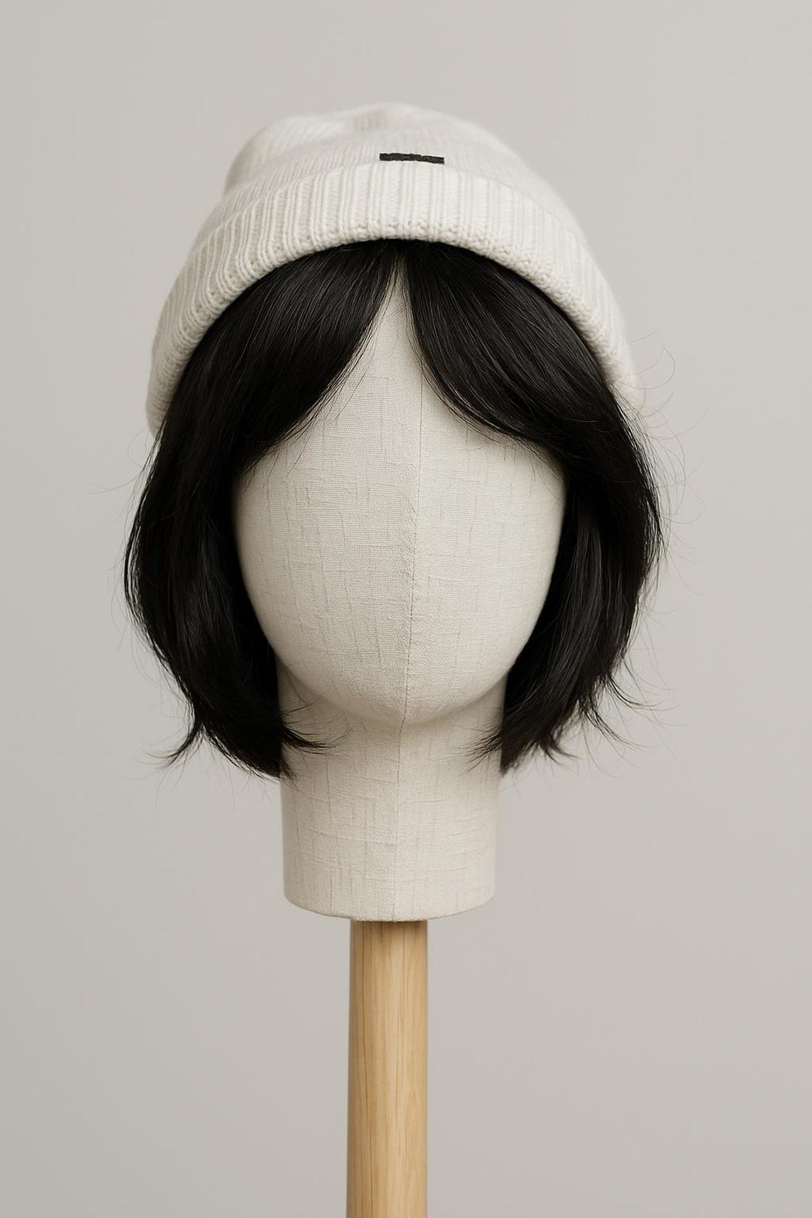 Natural Black Short Bobo Human Hair Wig - Etsy