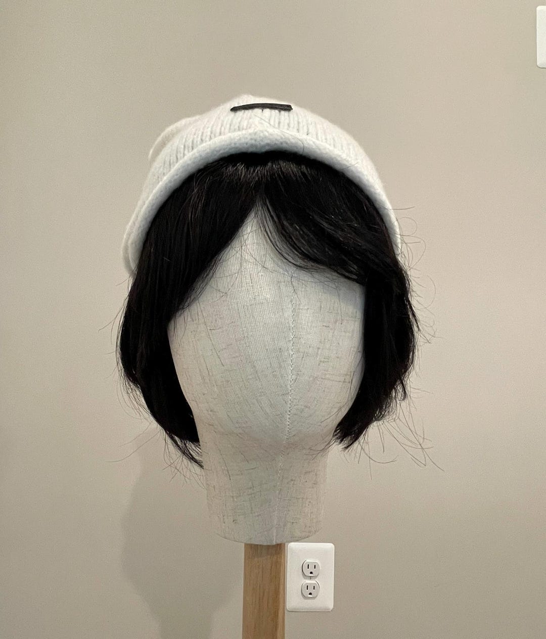 Natural Black Short Bobo Human Hair Wig - Etsy