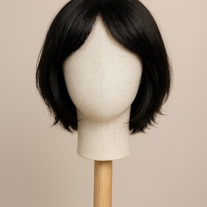 Natural Black Short Bobo Human Hair Wig - Etsy