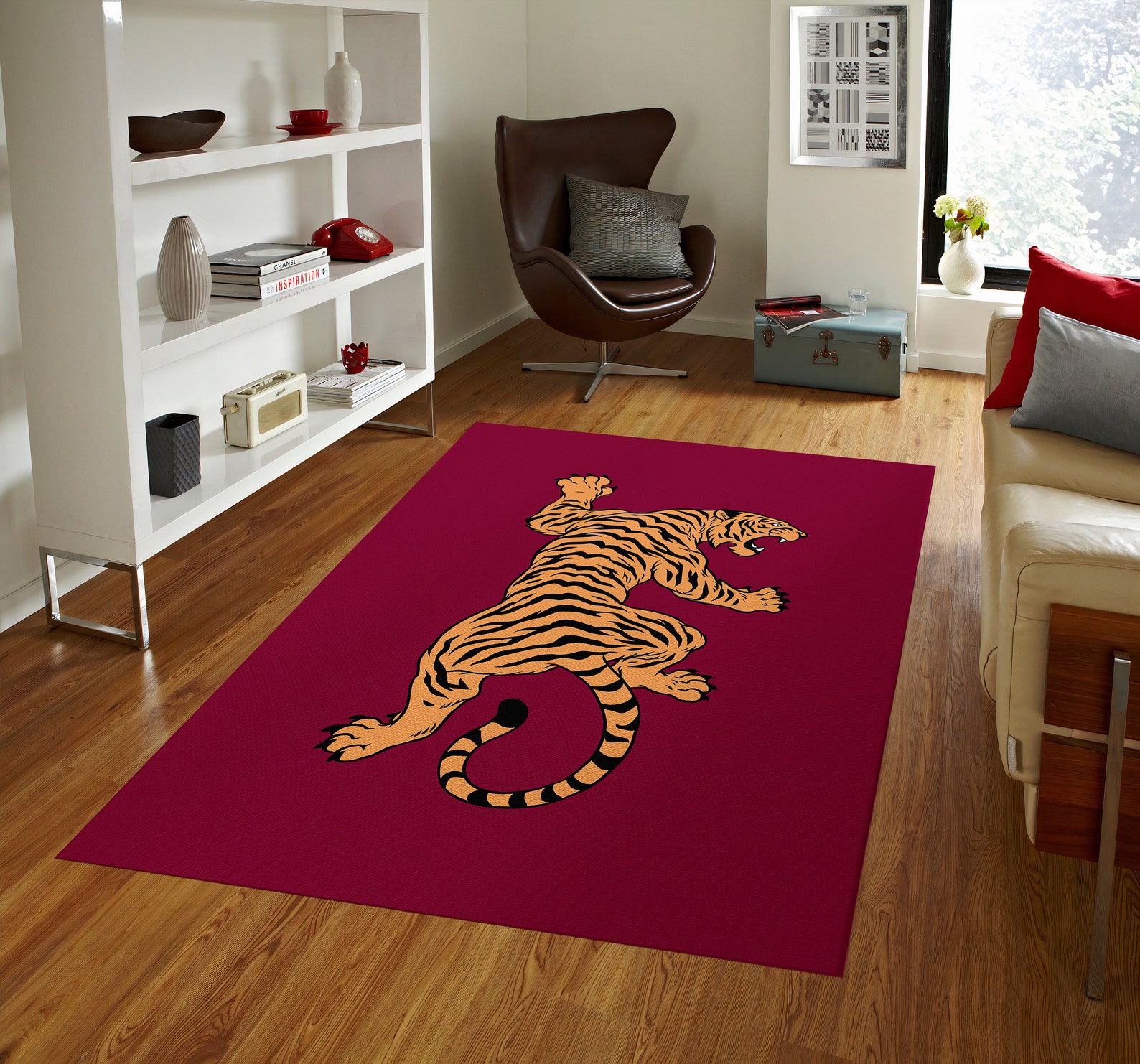 Tiger Rug, Safari Rug, Wild Animal Rug, Animal Rug, Tiger Decor, Home ...