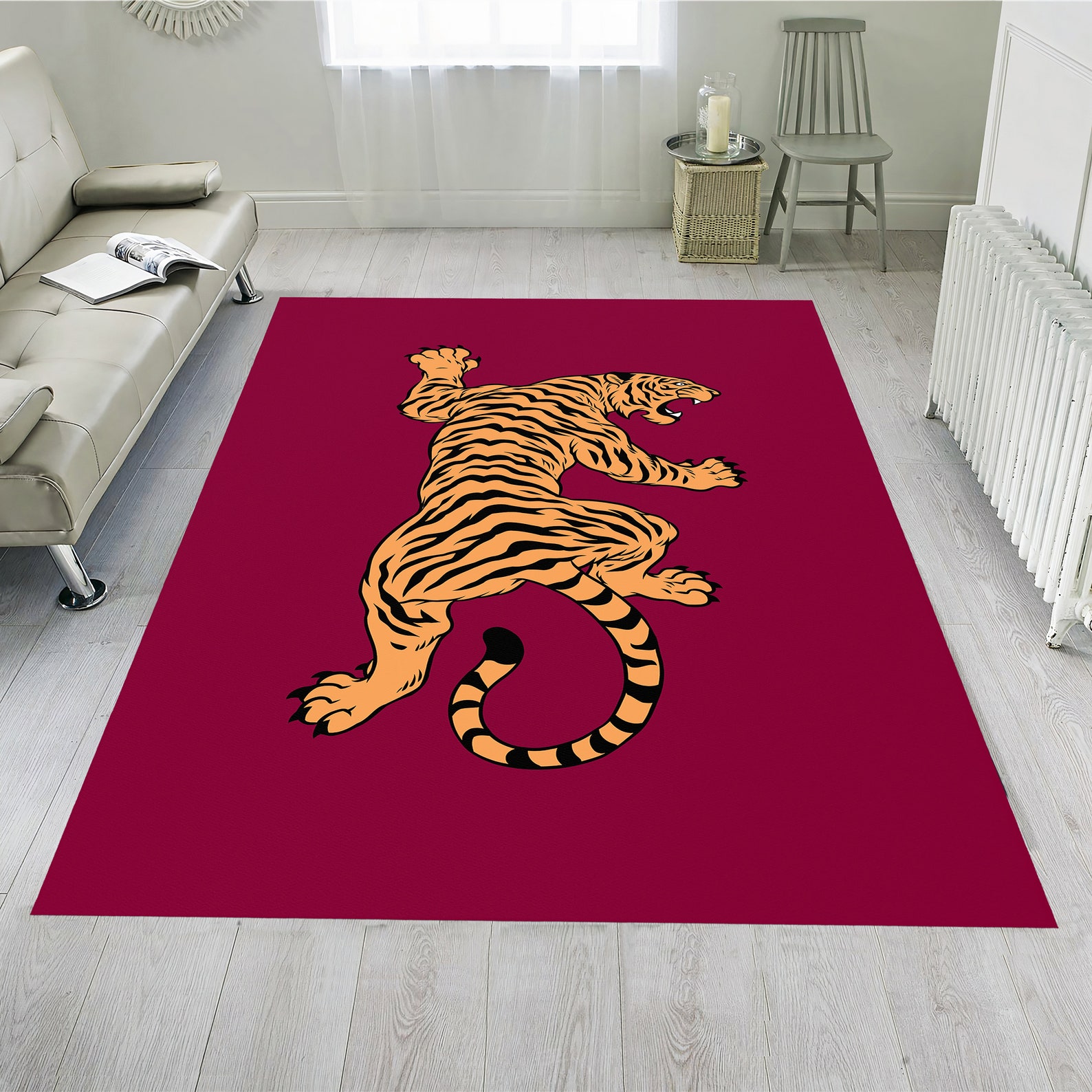 Tiger Rug, Safari Rug, Wild Animal Rug, Animal Rug, Tiger Decor, Home ...