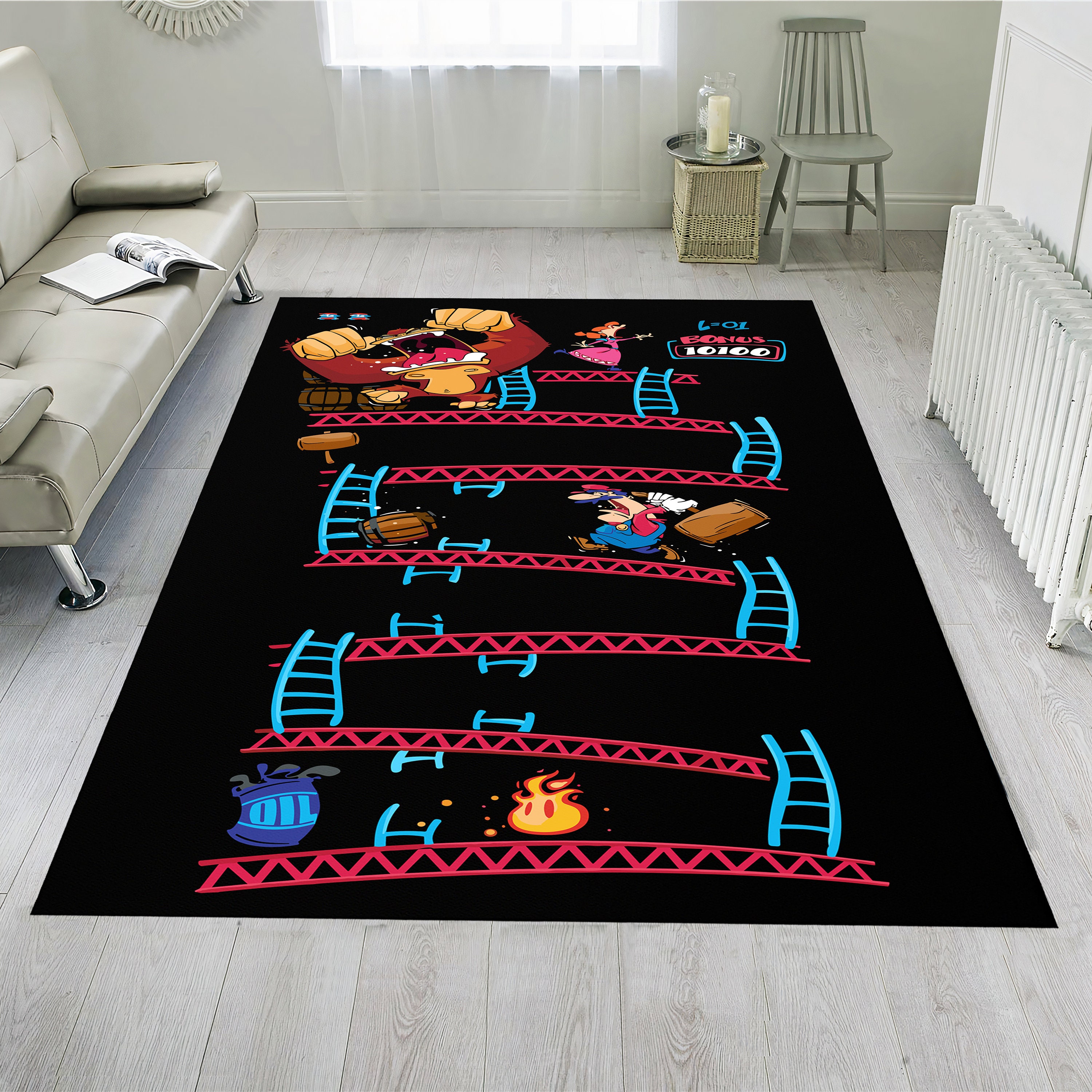 Game Room Rug, Gamer Rug, Arcade Rug, Retro Arcade Rug, Video Game Rug ...