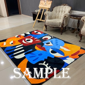 Daisy Rug, Beige Rug, Floral Pattern Rug, Leaves Themed Rug, Leaves Rug ...