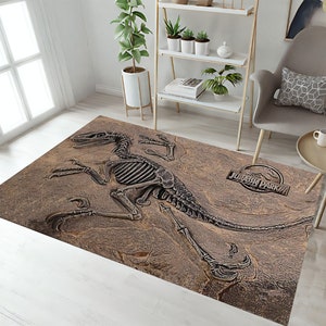 Dinosaur Rug, Fossil Rug, Hypebeast Rug, Fun Area Rug, Dinosaur Fossil ...