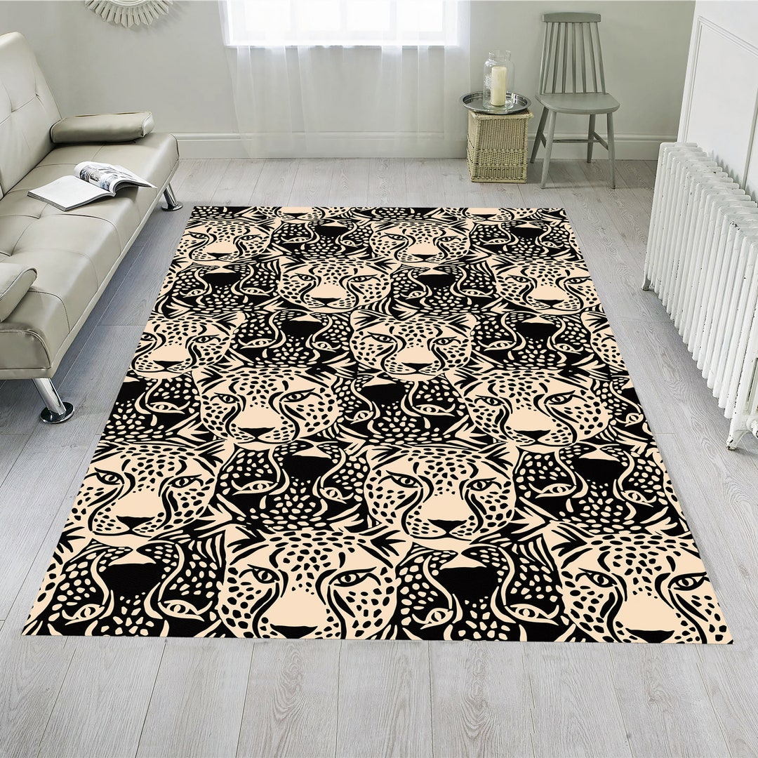 Cheetah Pattern Rug, Cheetah Rug, Cheetah Carpet, Cheetah Theme Rug ...