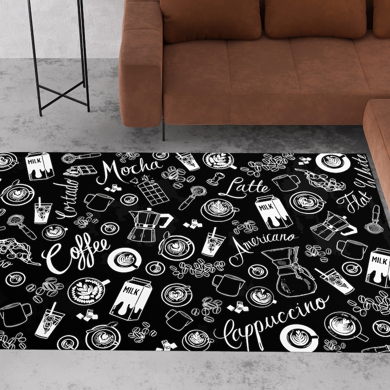 Coffee Themed Kitchen Rugs - Etsy