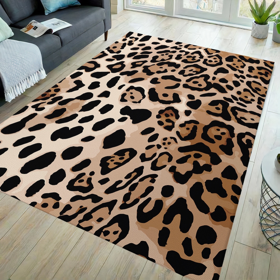 Leopard Pattern Rug, Leopard Rug, Leopard Skin Pattern Rug, Home Decor ...