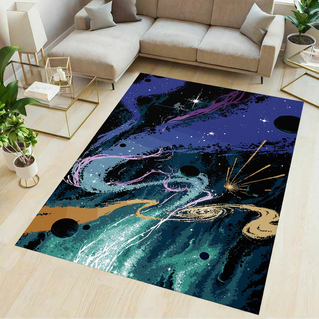Space Rug, Galaxy Rug, Planet Rug, Universe Rug, Galaxy Sky Rug, Sky ...