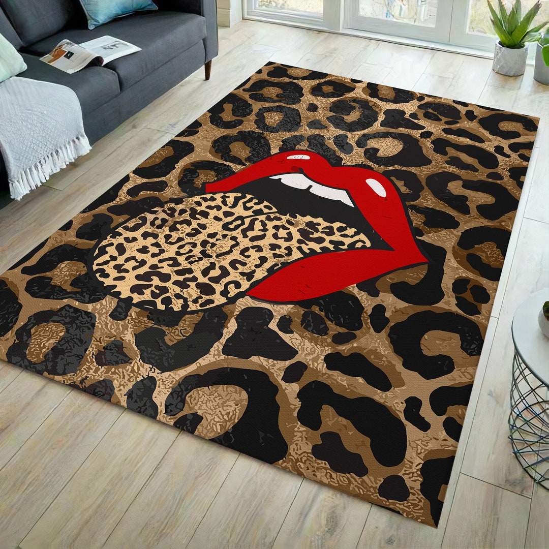 Leopard Skin Rug, Animal Skin Rug, Leopard Rug, Animal Art Rug ...