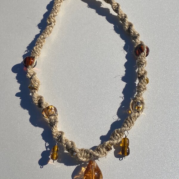 Hemp Choker Necklace - Etsy