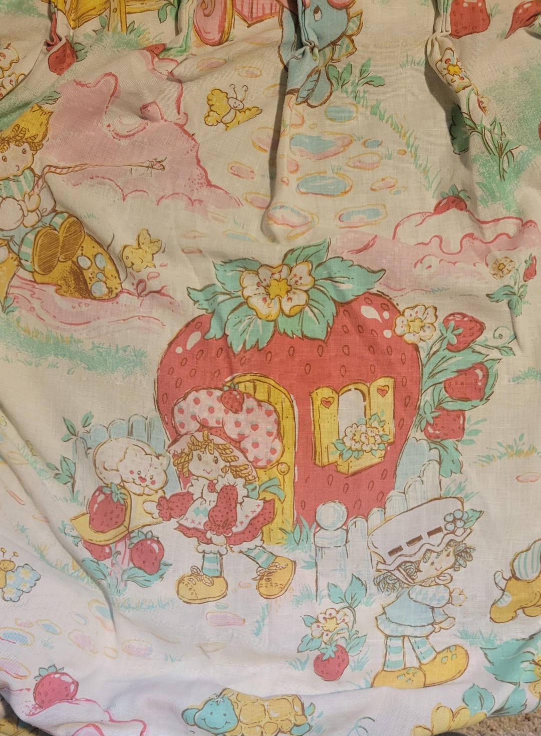 Strawberry Shortcake & Friends Curtains 1980's American Greeting Co. 2 ...