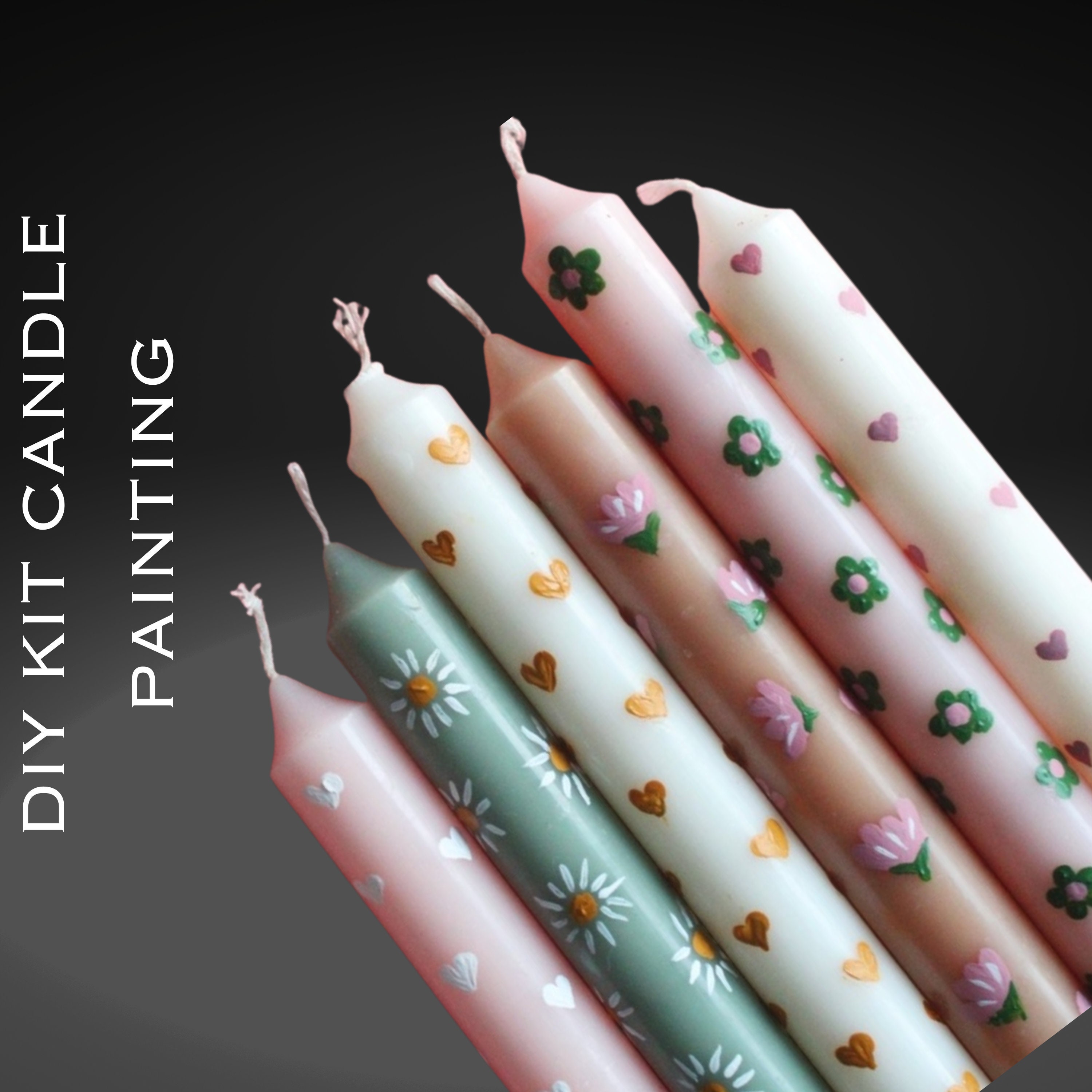 DIY Acrylic Candle Painting Kit,candle Paint Gift Box,fun Activity,make ...