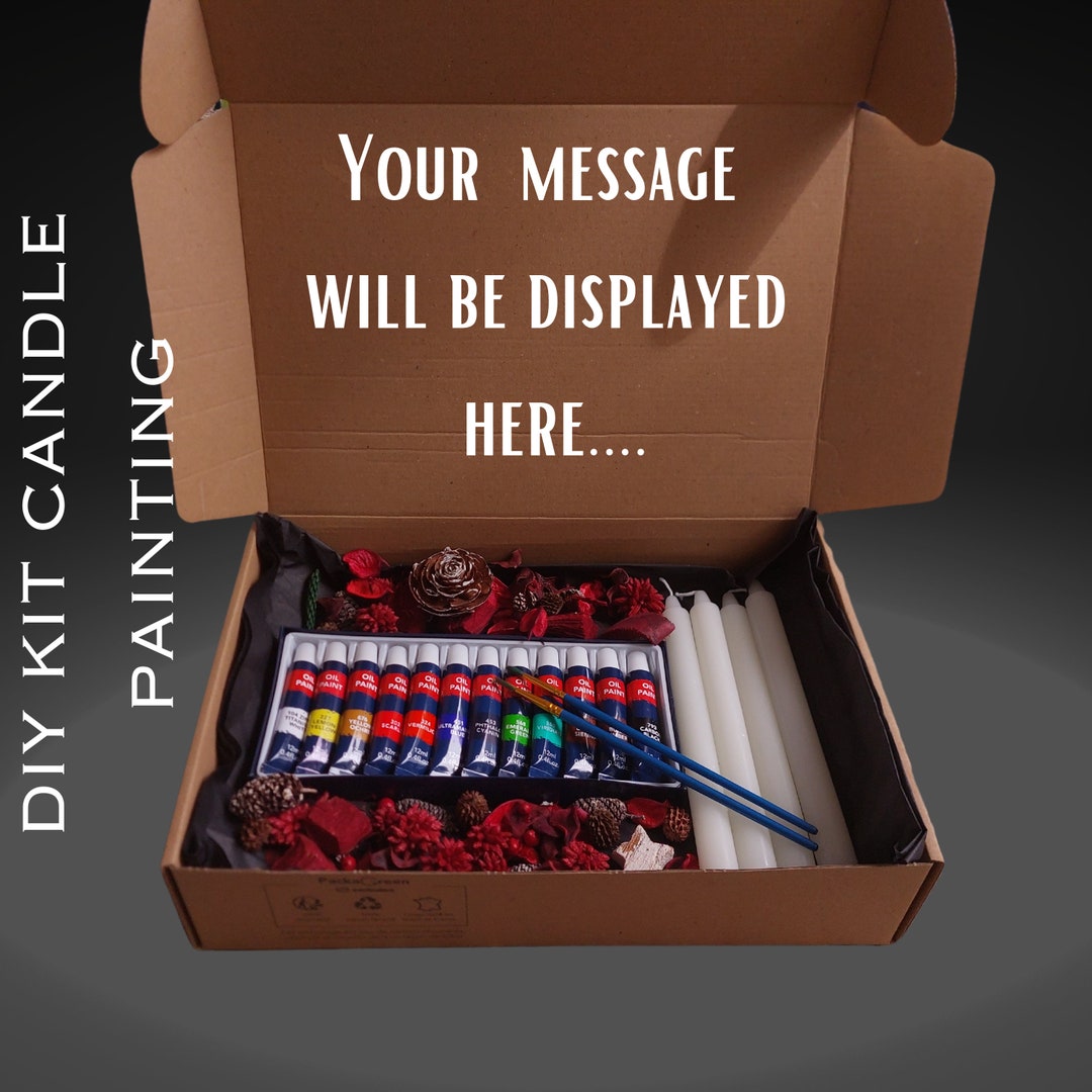 DIY Acrylic Candle Painting Kit,candle Paint Gift Box,fun Activity,make ...