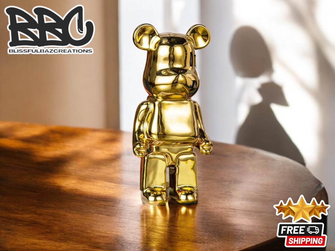 Bearbrick Replica Figurine | Modern Piggy Bank Statue | Table & Shelf ...