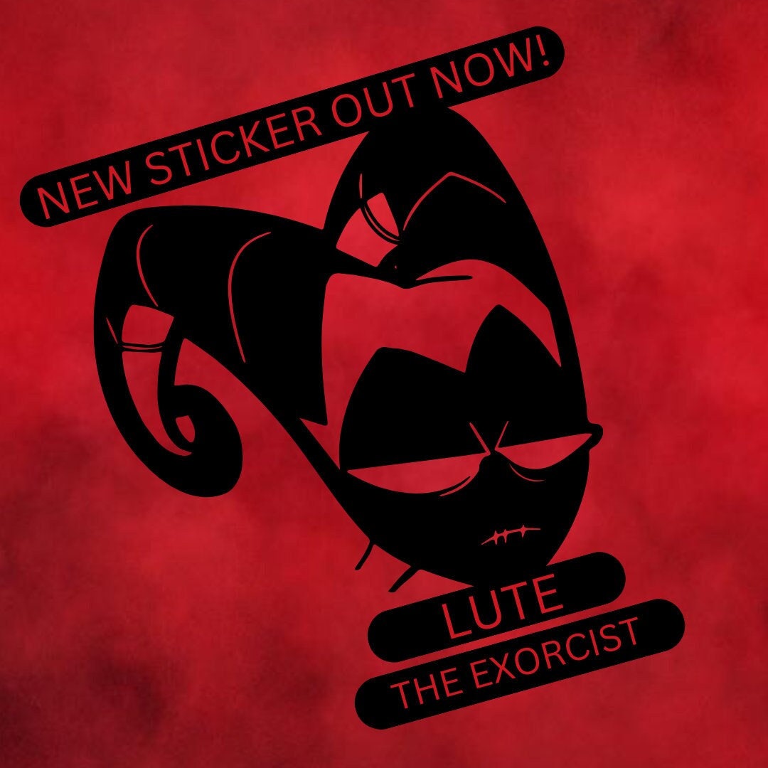 Hazbin Hotel Inspired Lute Mask Vinyl Decal Sticker - Etsy