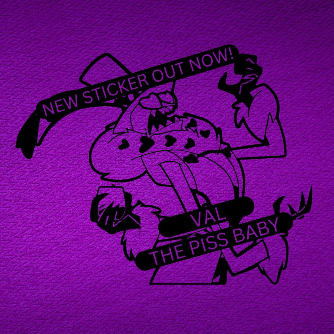 Hazbin Hotel Inspired Val Vinyl Decal Sticker - Etsy