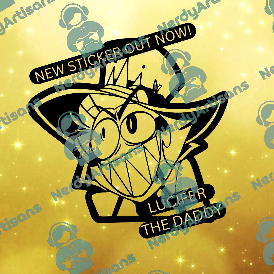 Hazbin Hotel Inspired- Lucifer Manic Vinyl Decal Sticker - Etsy