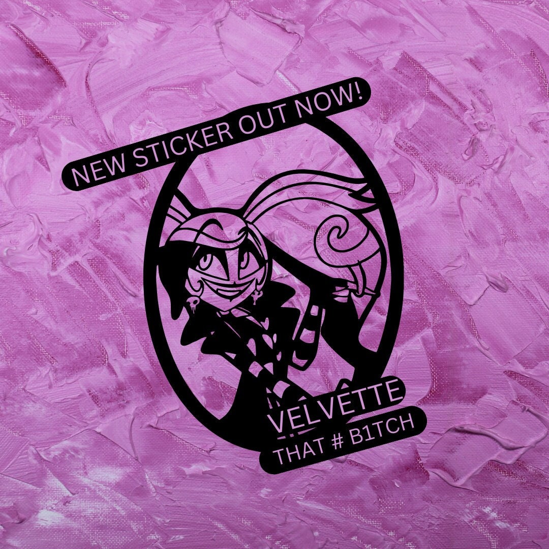 Hazbin Hotel Inspired Velvette Vinyl Decal Sticker - Etsy