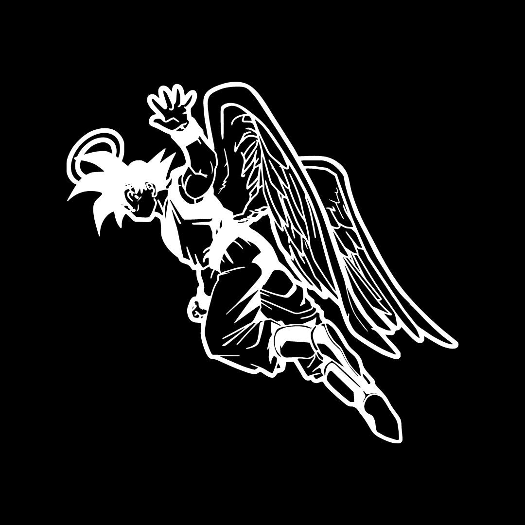 Dragon Ball Inspired Angel Goku Vinyl Decal Sticker - Etsy