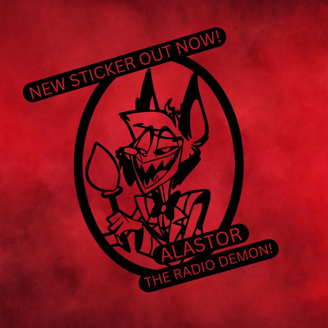 Hazbin Hotel Alaster Vinyl Decal Sticker - Etsy