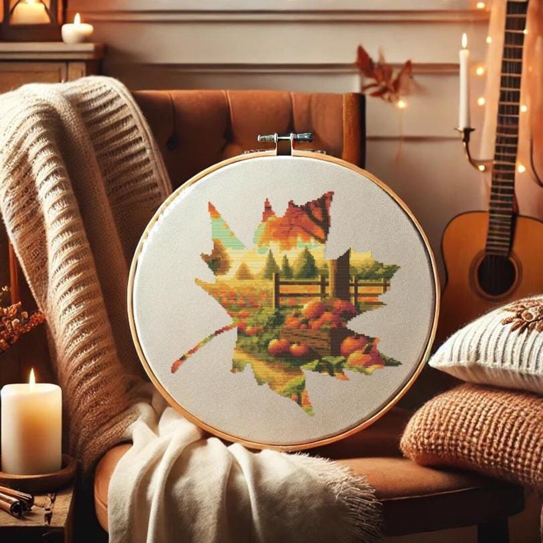 Harvest Leaf A Fall Cross-stitch Pattern - Etsy