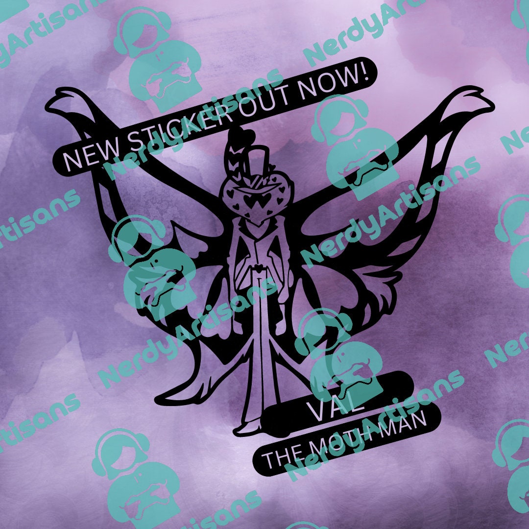 Hazbin Hotel Inspired - Val Moth Vinyl Decal Sticker - Etsy