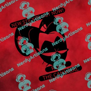 Hazbin Hotel Inspired - Lute Mask Vinyl Decal Sticker - Etsy